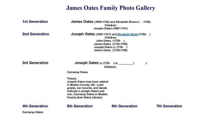 Joseph Oates/3 Line – OatesFamily.com